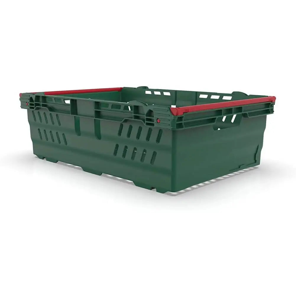 35L Bale Arm Crate, Nesting Ventilated Plastic Basket, Stacking Superm